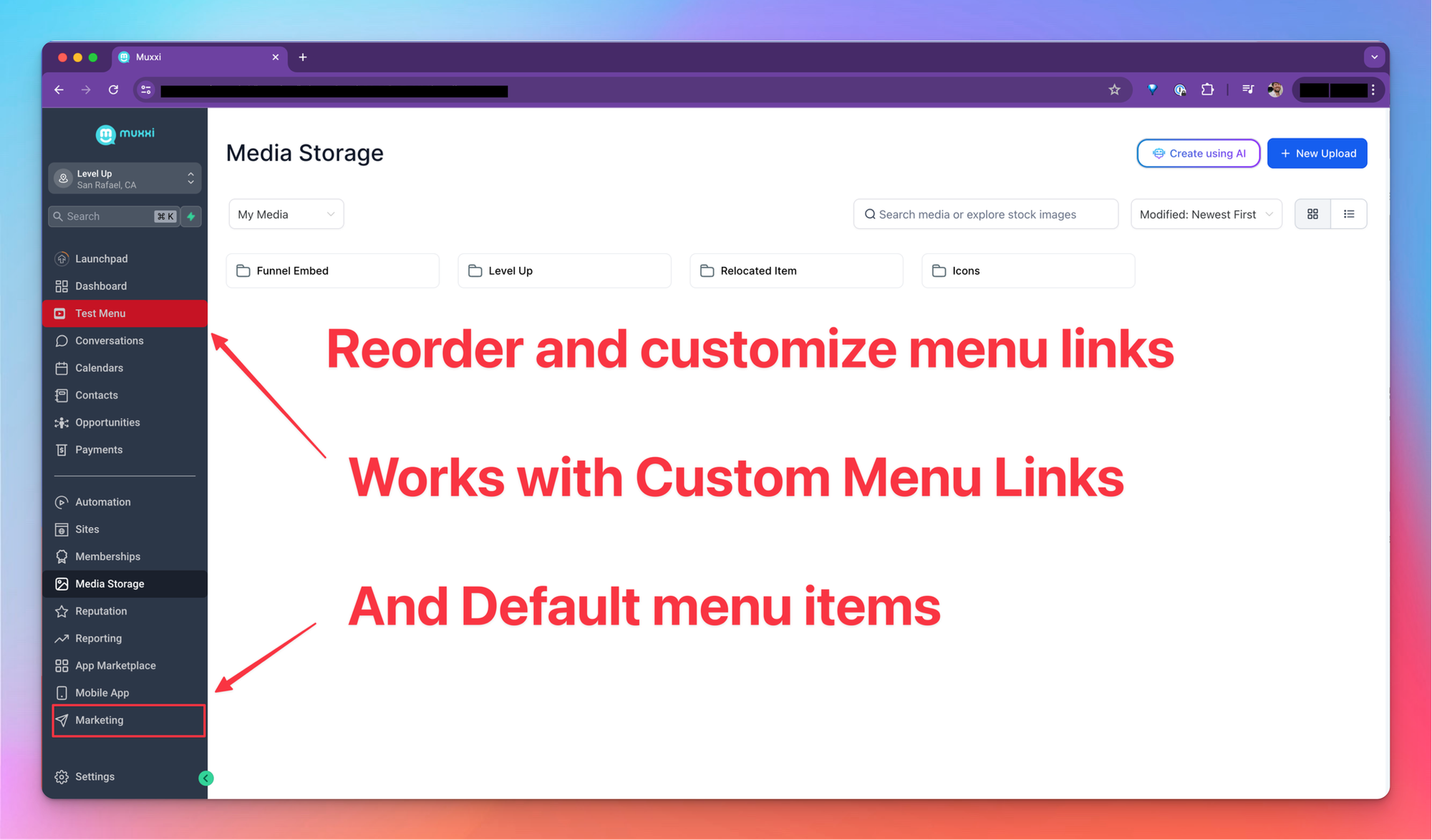 Reorder & Customize Sidebar Menu Items in Go High Level