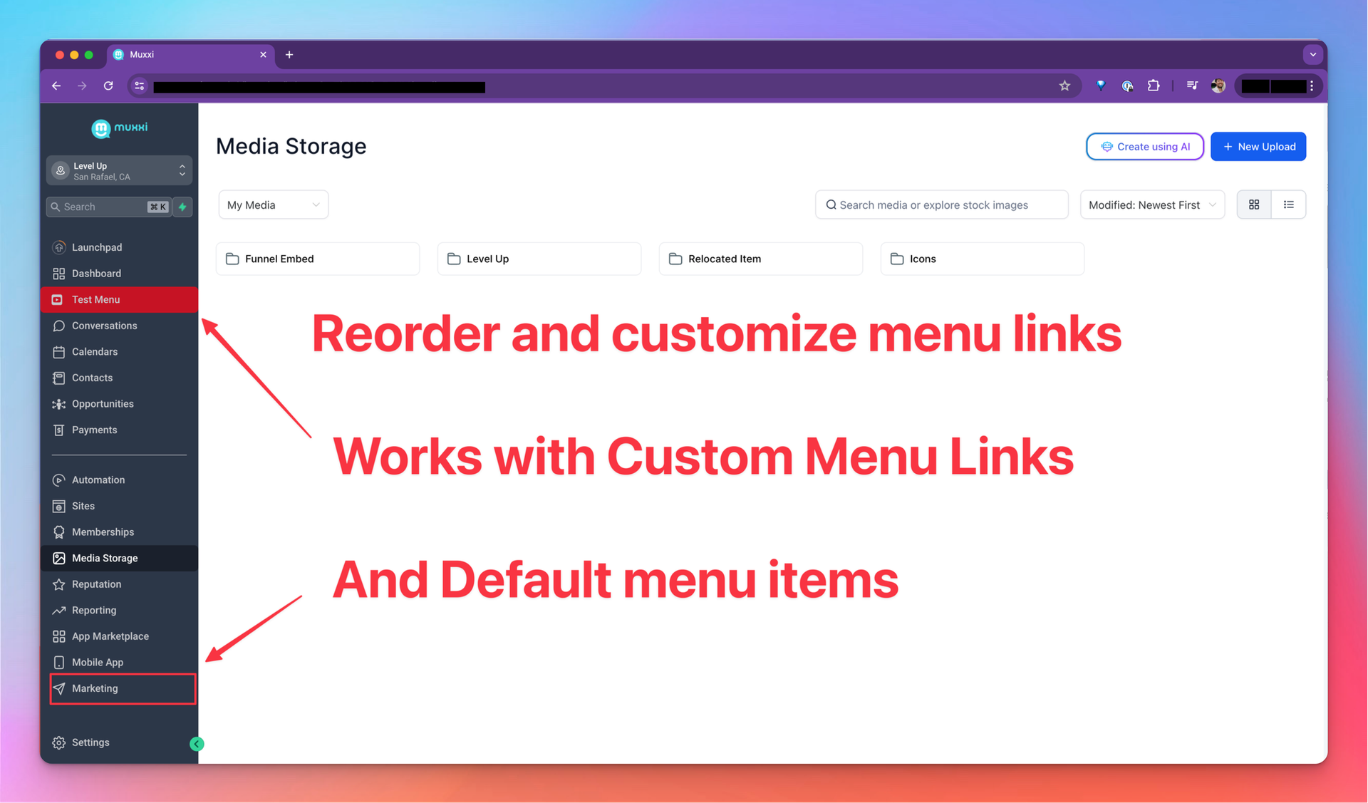Reorder & Customize Sidebar Menu Items in Go High Level